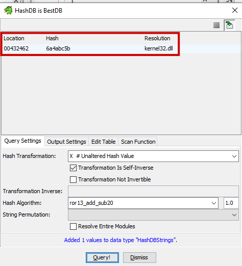 Defeating Windows API Hashing in Malware with Hashdb-Ghidra | aj-tap